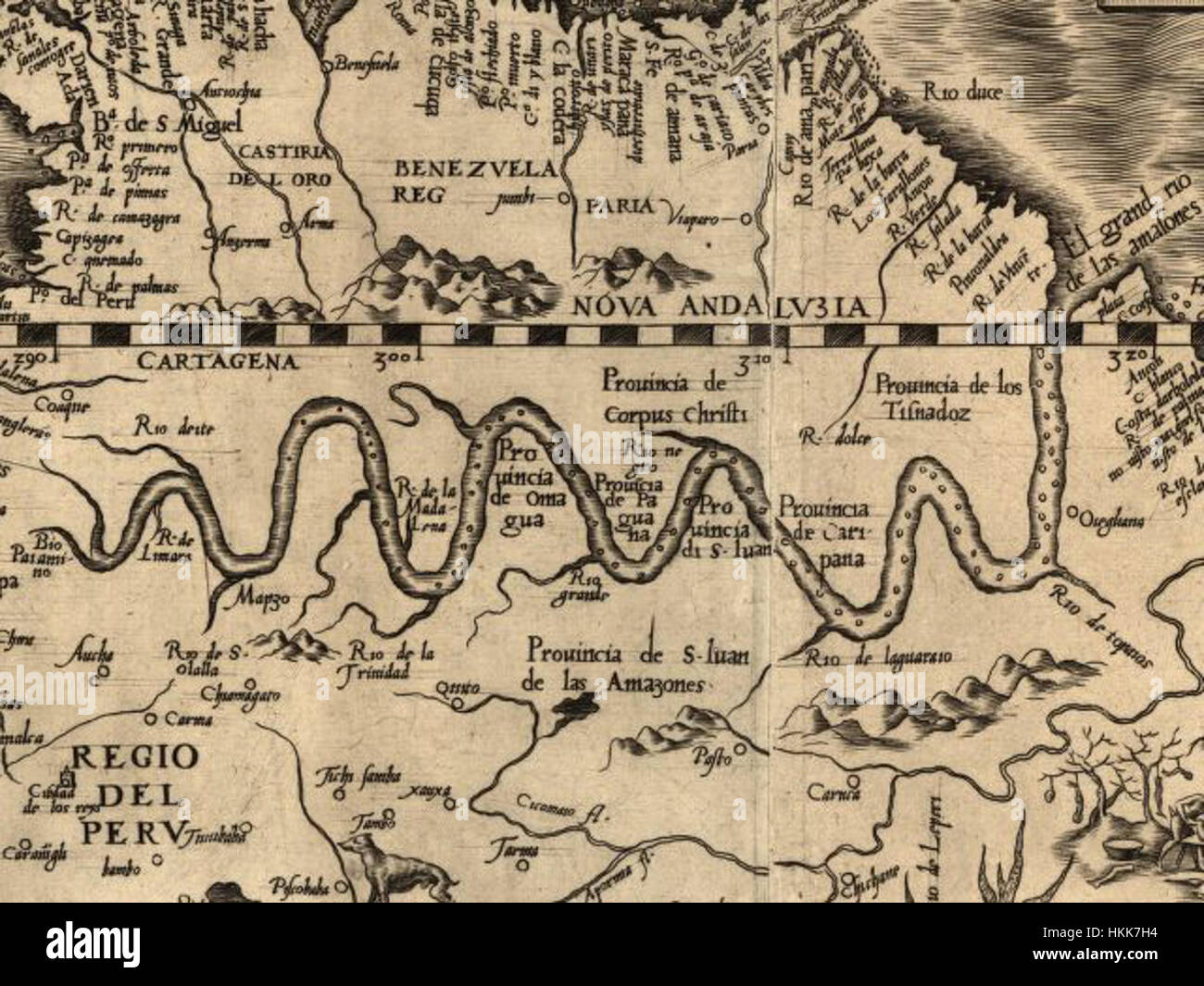 Mapa del rio amazonas antiguo Banque de photographies et d’images à ...