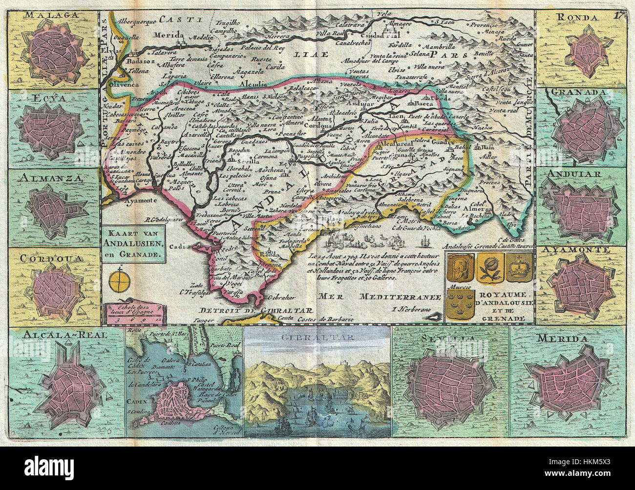 Andalusia map Banque de photographies et d’images à haute résolution ...
