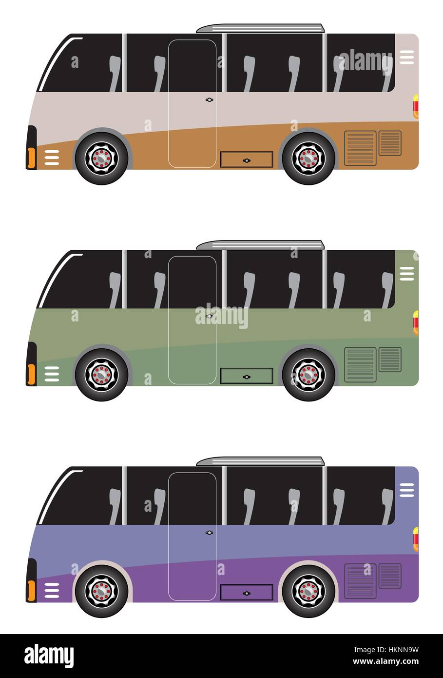 Mini bus driver Banque d'images vectorielles - Alamy
