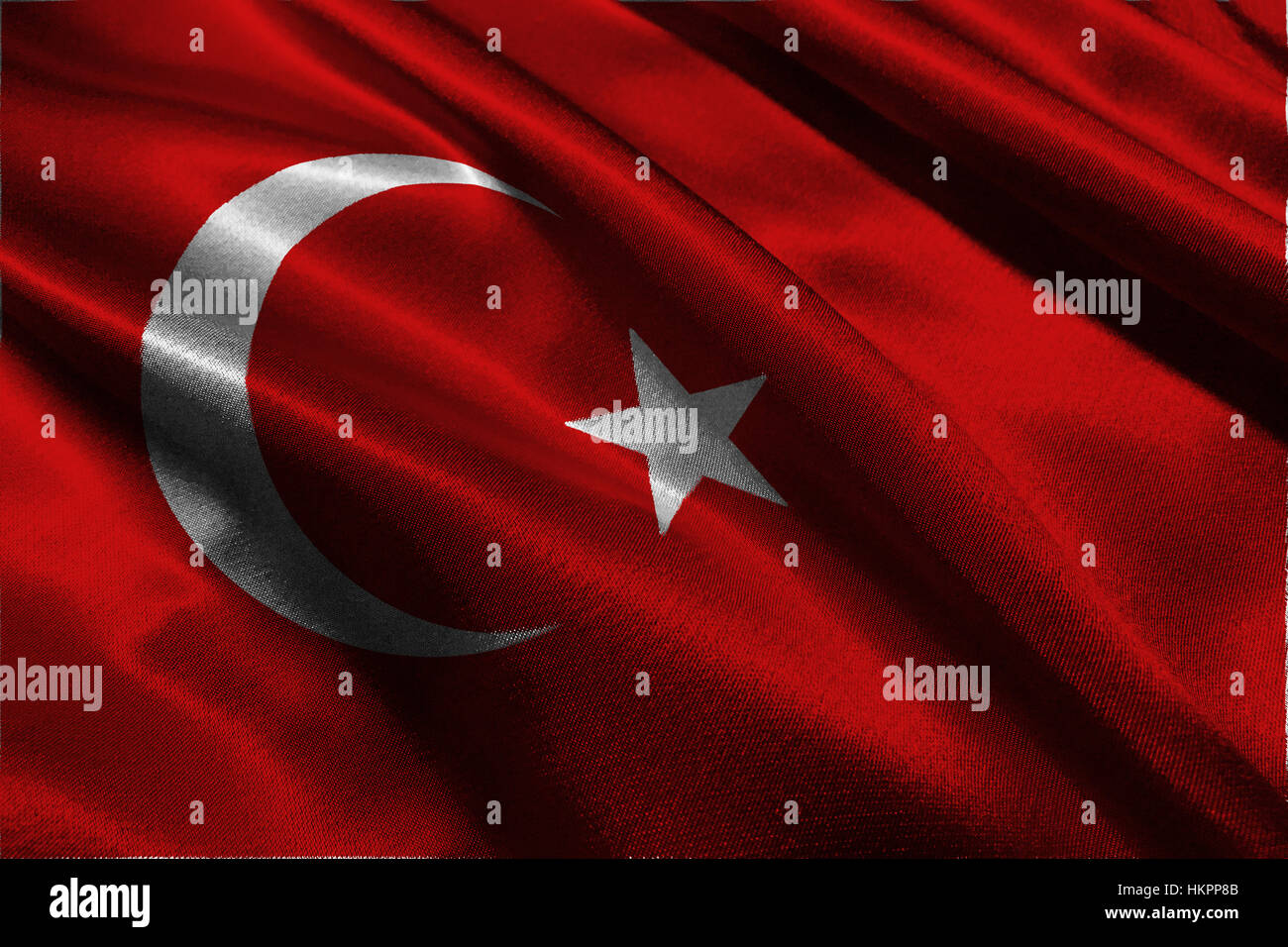 Drapeau de la Turquie, Turquie drapeau symbole 3D illustration Photo ...
