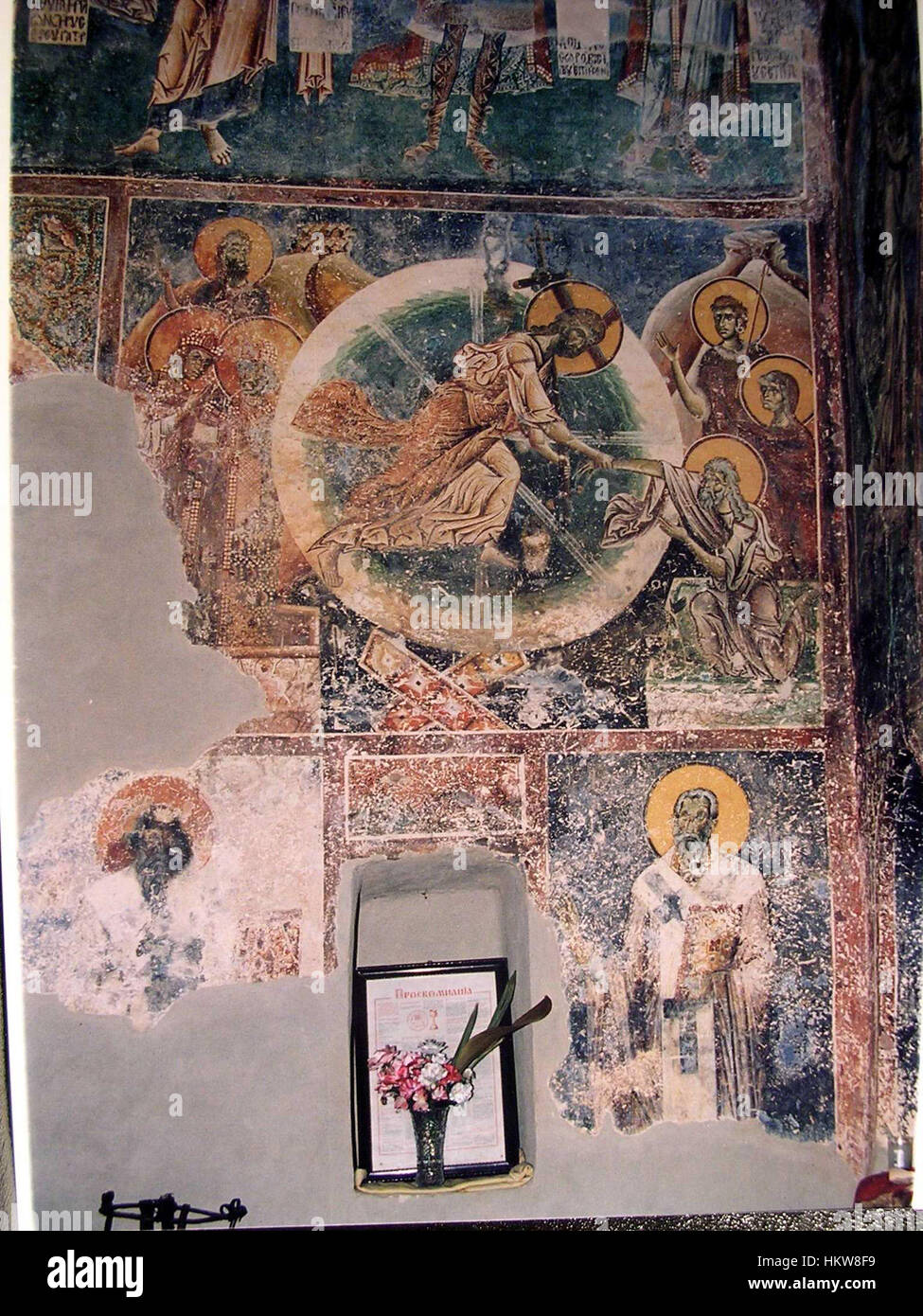 Cette fresque, trouvée dans l'église de Saint Georges à Kurbinovo, est ...
