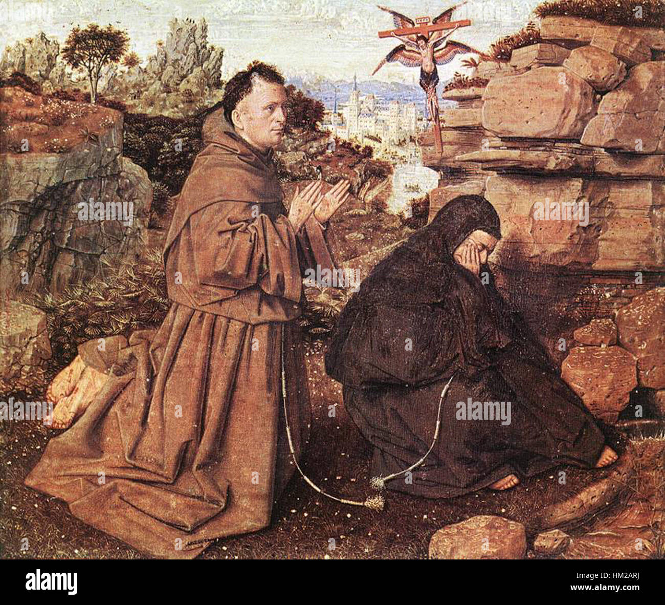 Jan van Eyck La stigmatisation de saint François Photo Stock - Alamy