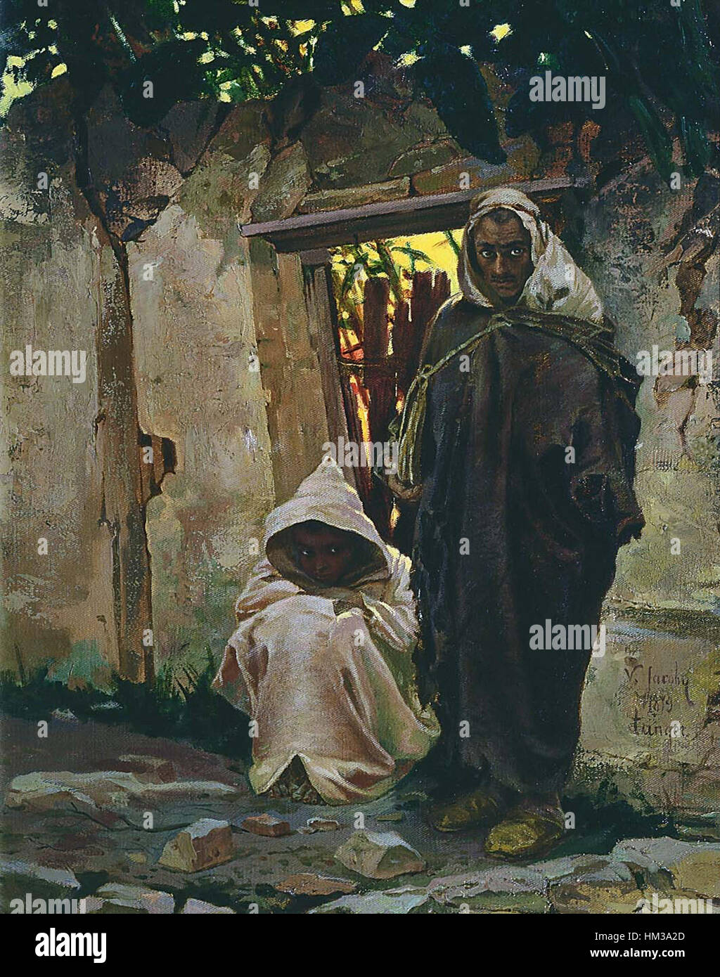 Le tableau de 1879 'types de Tanger' de Jacobi capture la vie animée de ...