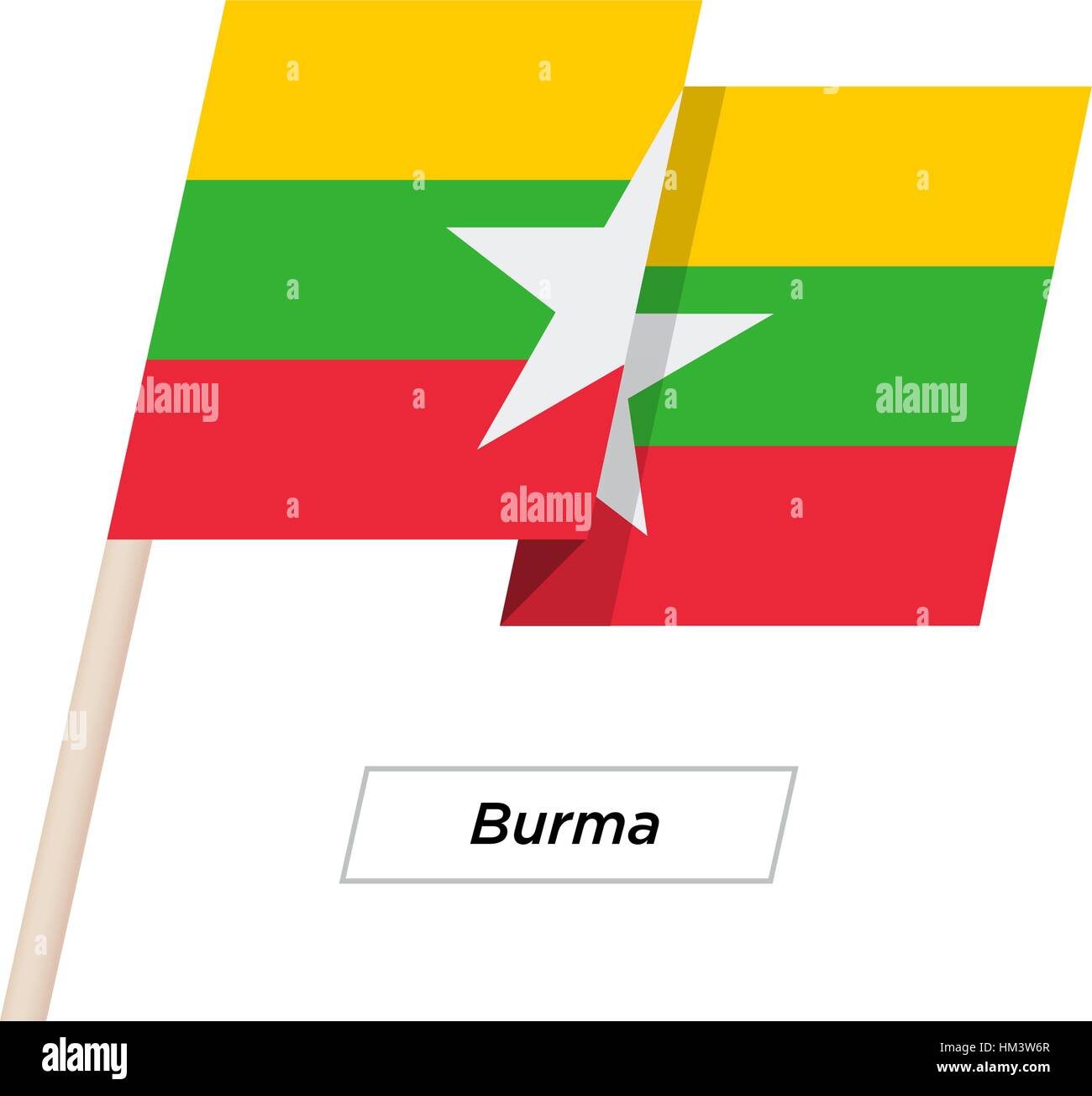 Map myanmar flag illustration Banque de photographies et d’images à ...