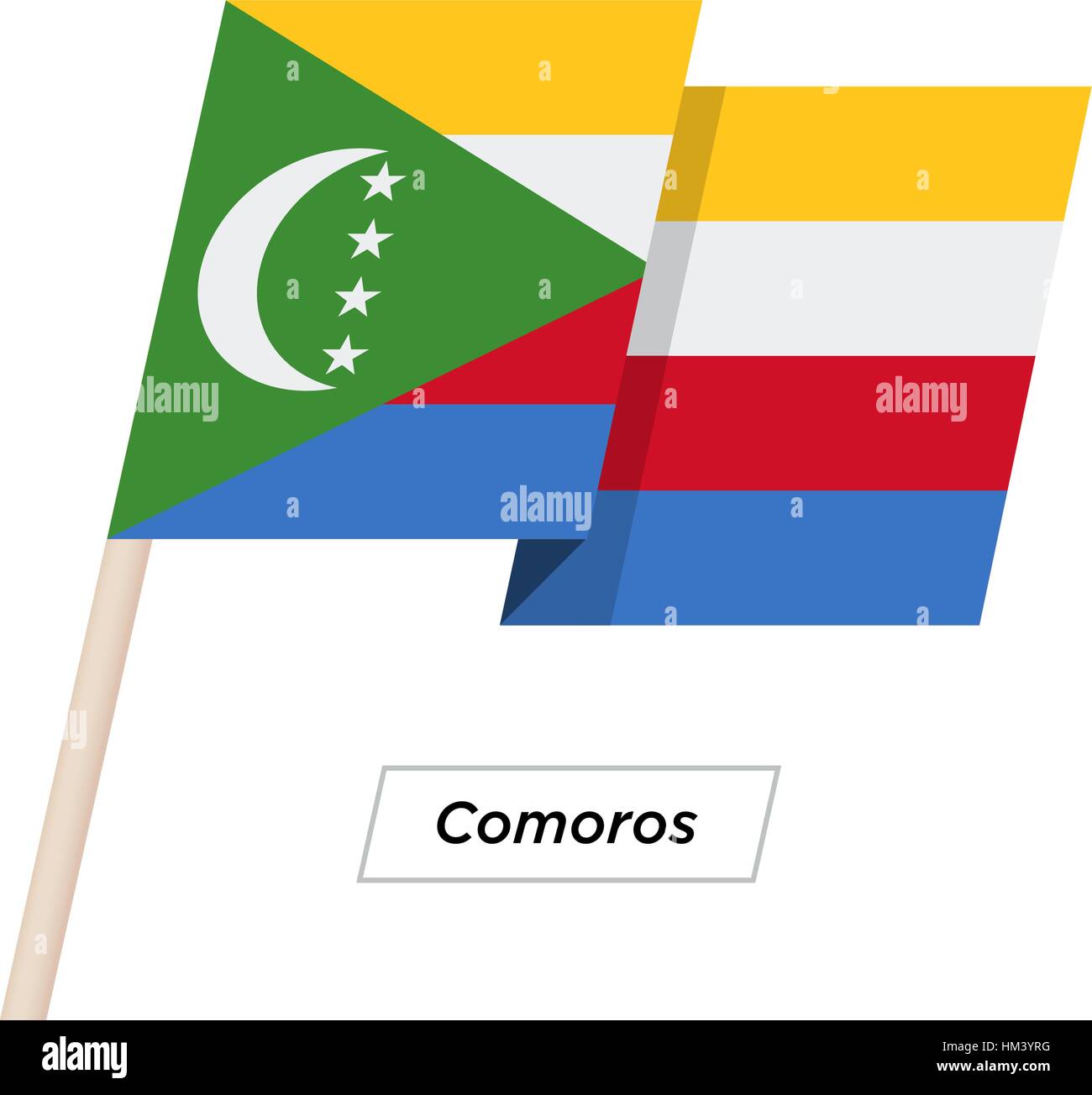 Drapeau comorien Banque d'images vectorielles - Alamy