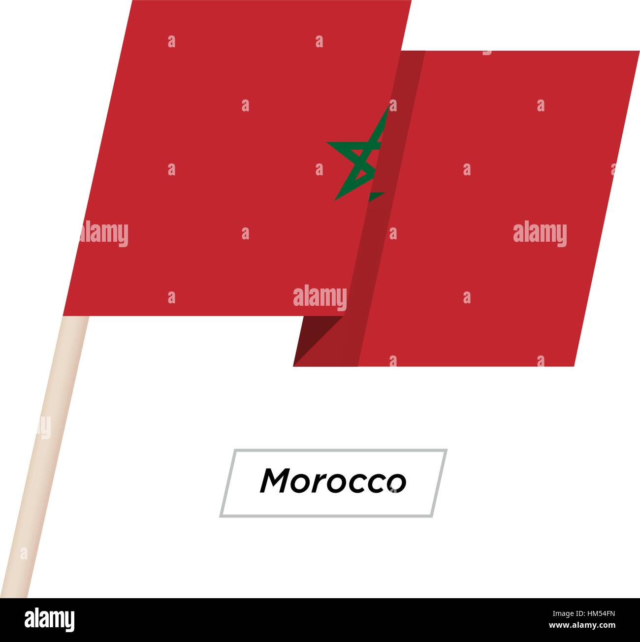 Maroc Waving Flag Ruban isolé sur blanc. Vector Illustration Image ...