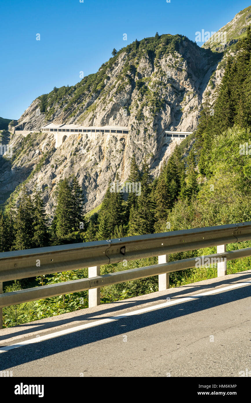 Col de montagne, tribune de Flexen Pass, Vorarlberg, Autriche Photo ...