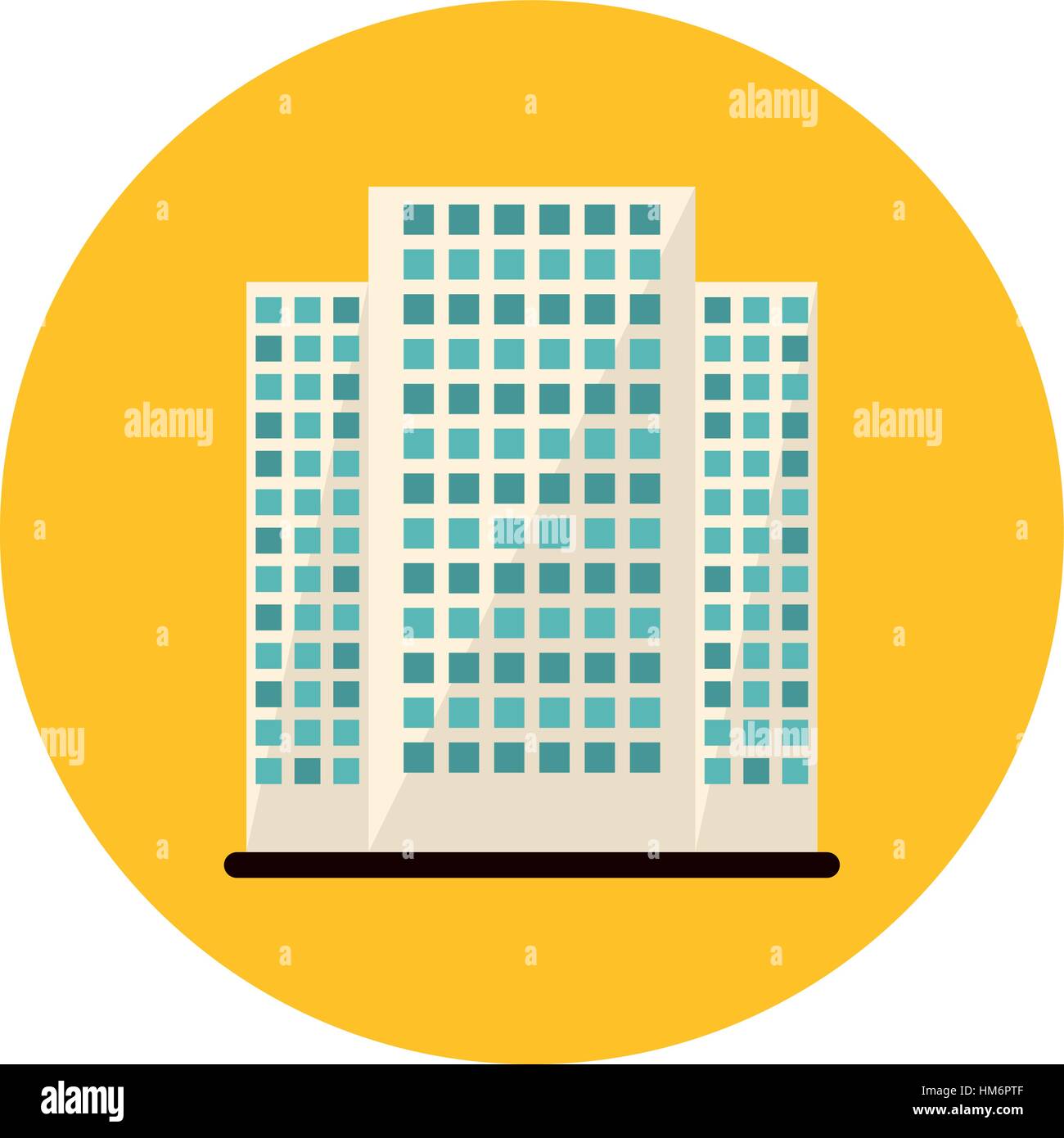 Bâtiments et lieux ville symbole autocollant de ligne, vector ...