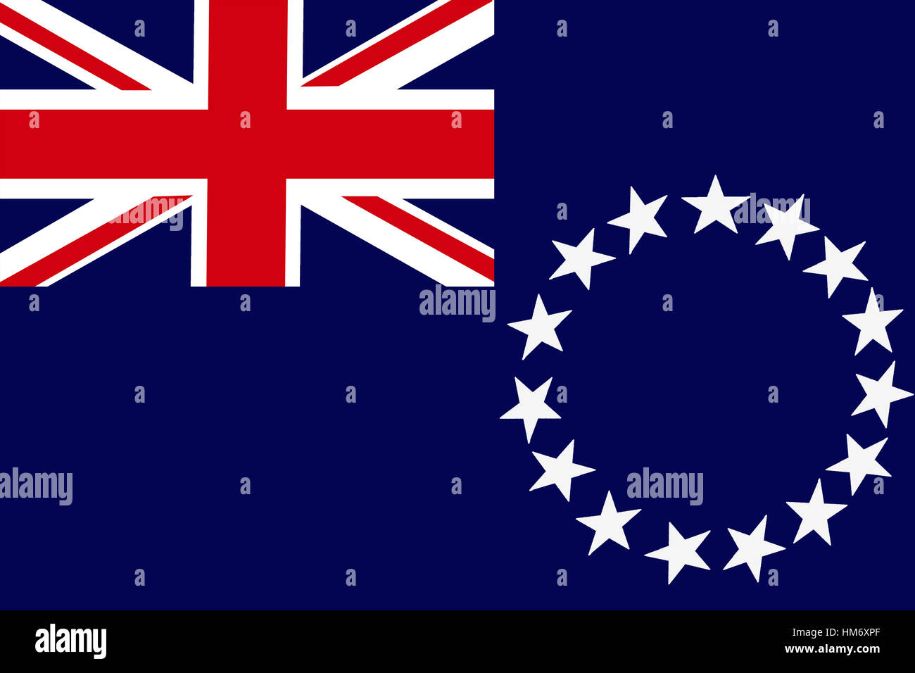 Drapeau des Îles Cook, Îles Cook drapeau symbole illustration 3D Photo ...