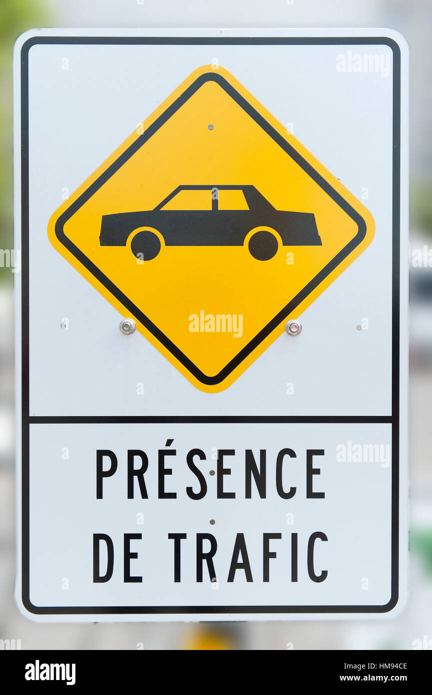 Panneau de signalisation du québec Banque de photographies et d’images ...