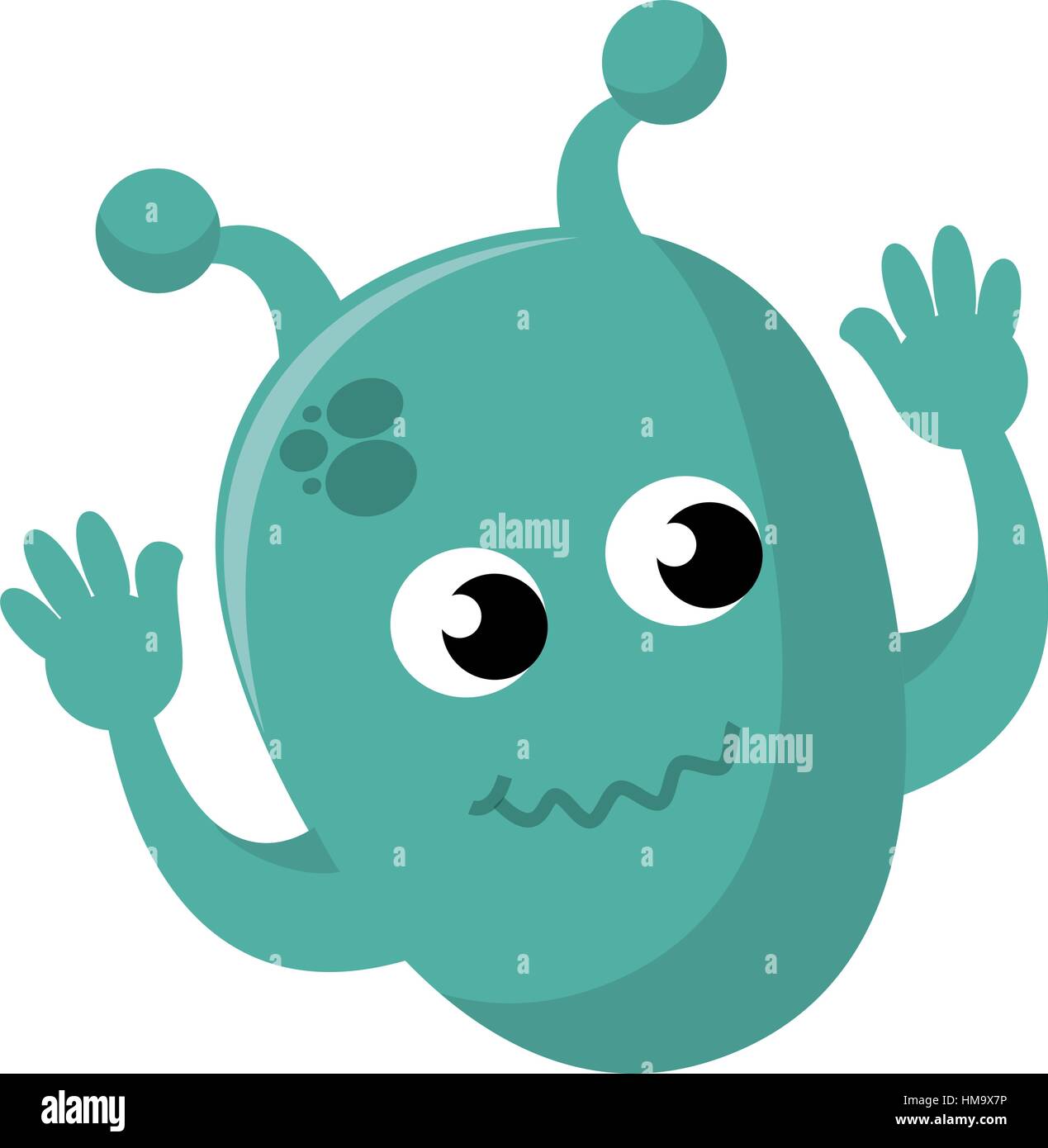 Caractère martien icône de la bande dessinée vector illustration design ...