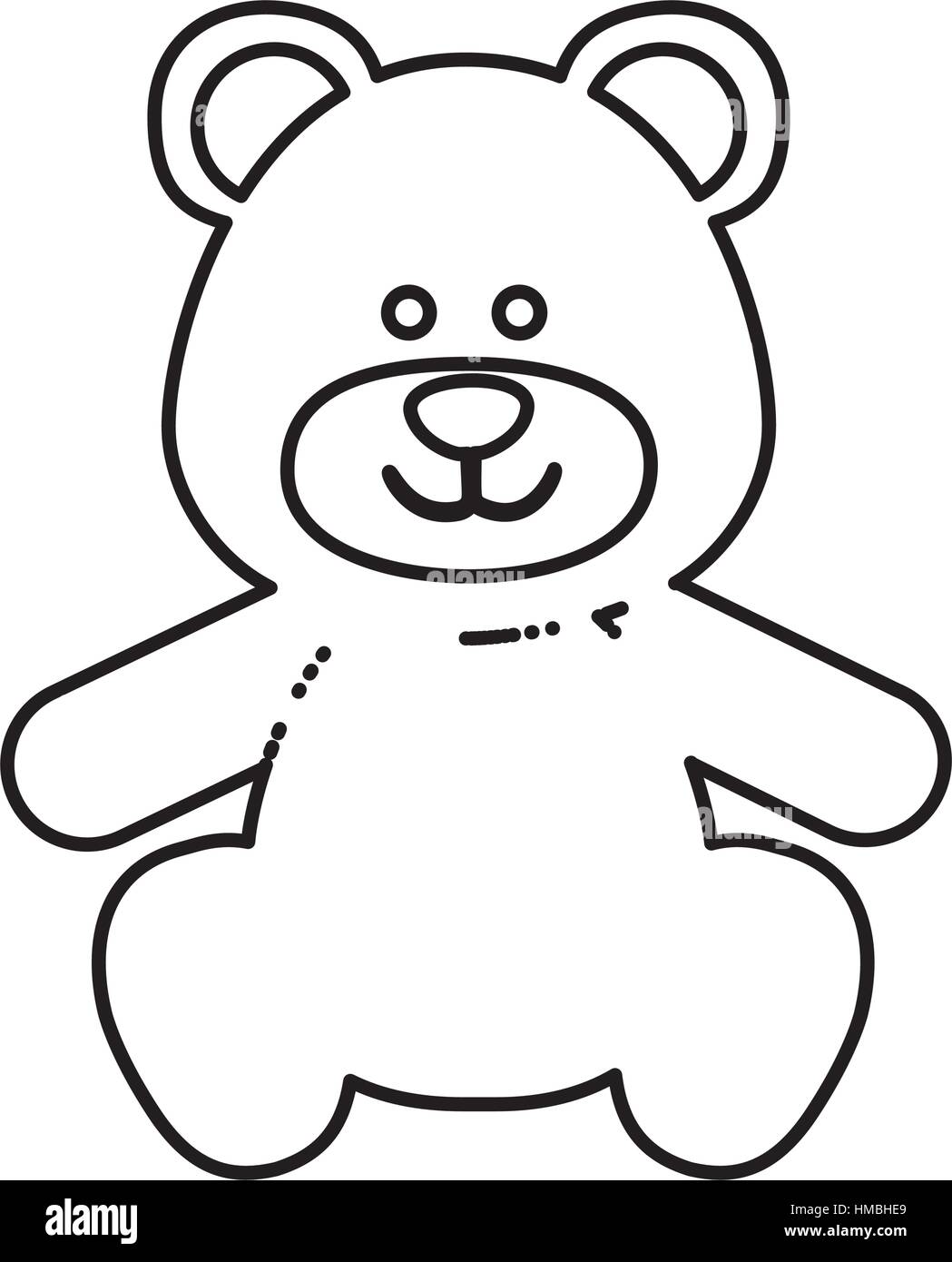 Contour monochrome avec ours vector illustration Image Vectorielle ...