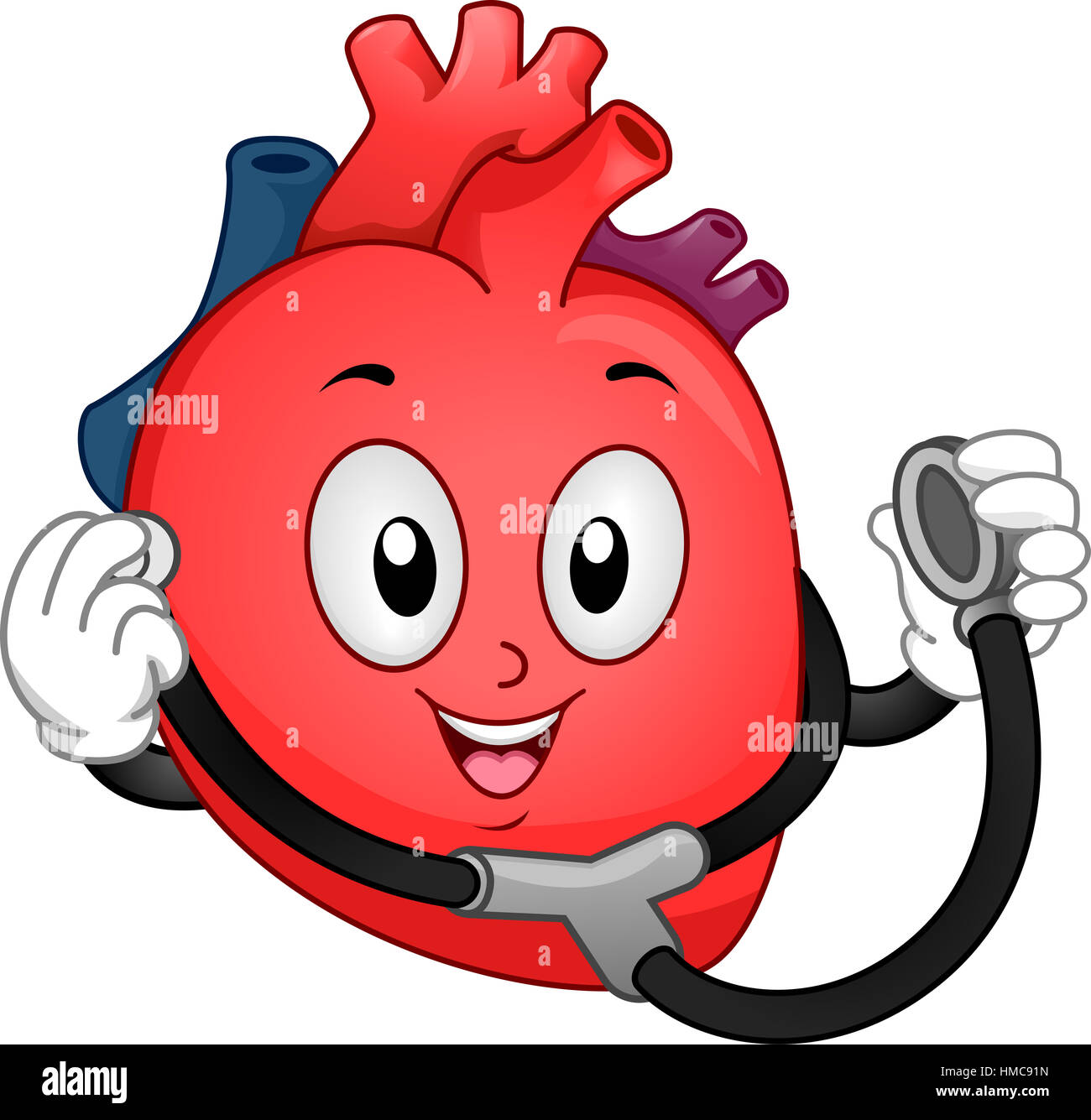 Cartoon character heart heart anatomy Banque de photographies et d ...