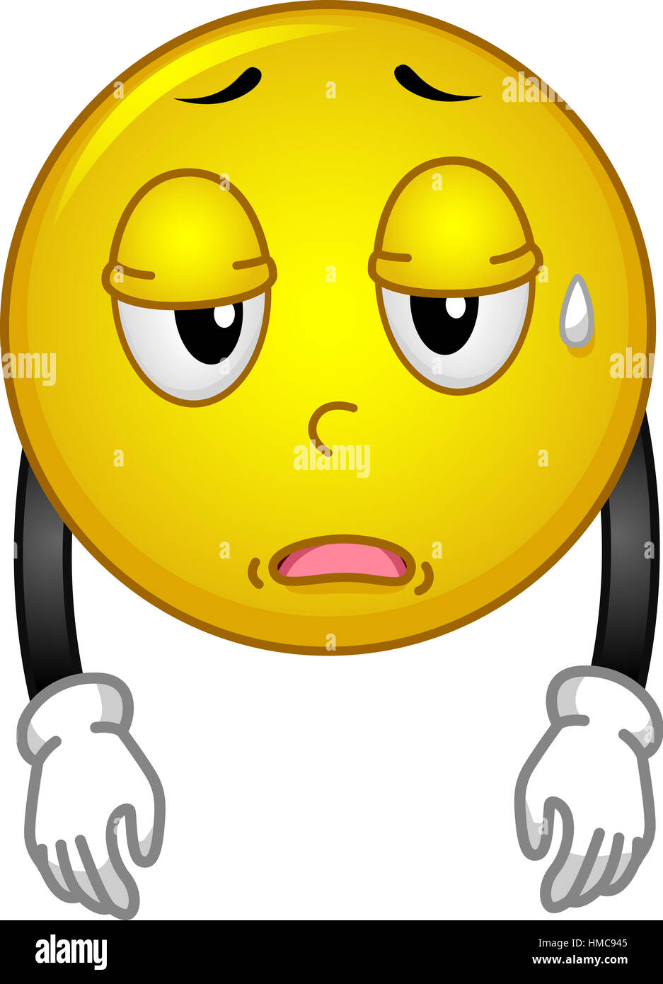 Exhausted emoticon smiley Banque de photographies et d’images à haute ...