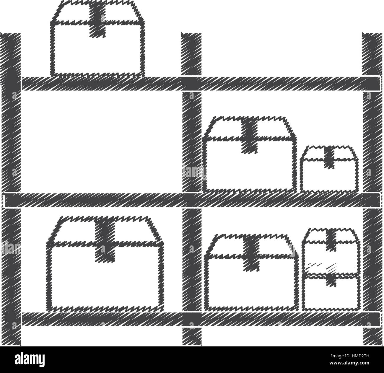 Boîtes de rangement d'entrepôt de dessin vectoriel EPS 10 illustration ...
