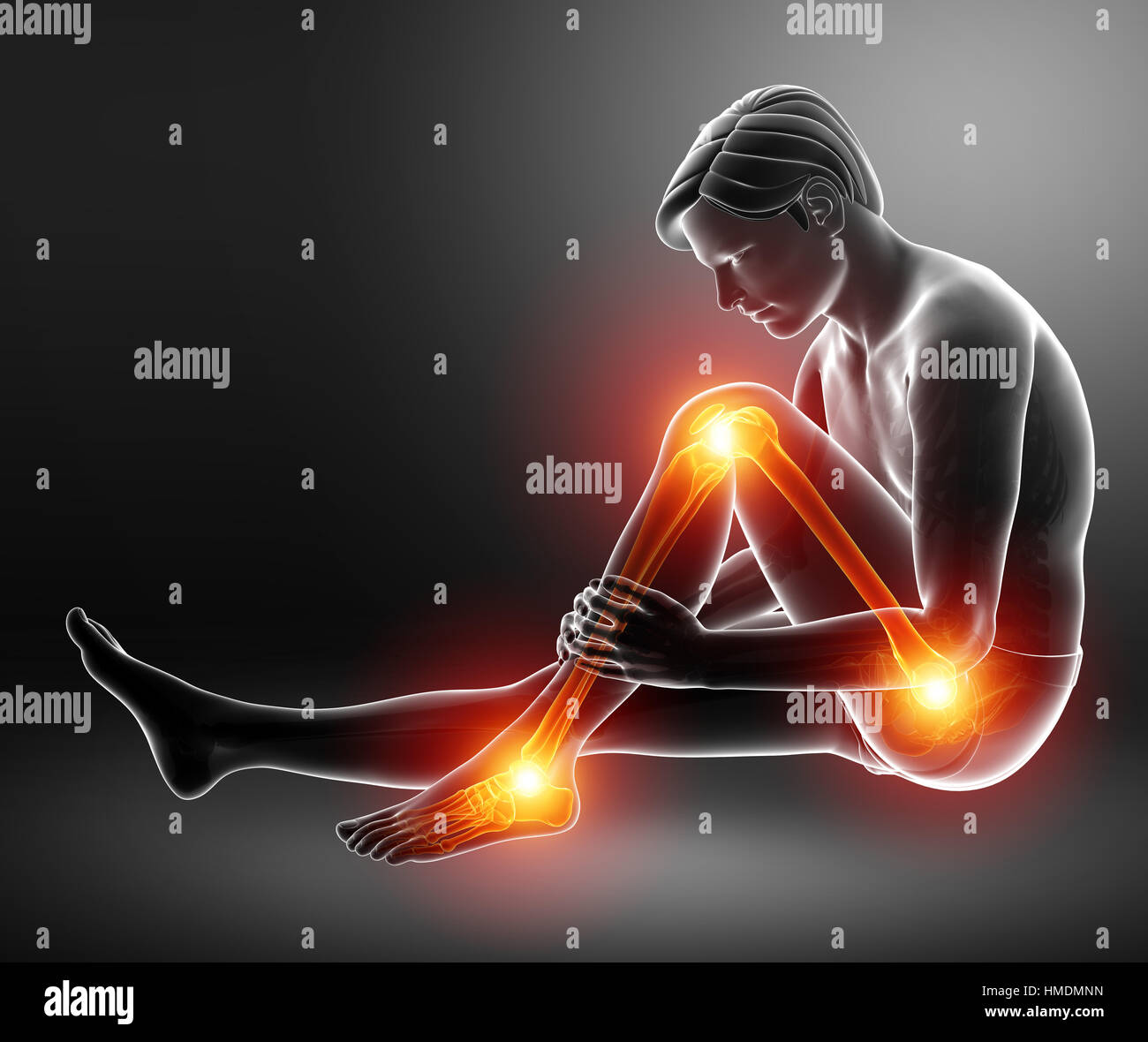 L'anatomie du corps humain avec douleur commune Photo Stock - Alamy