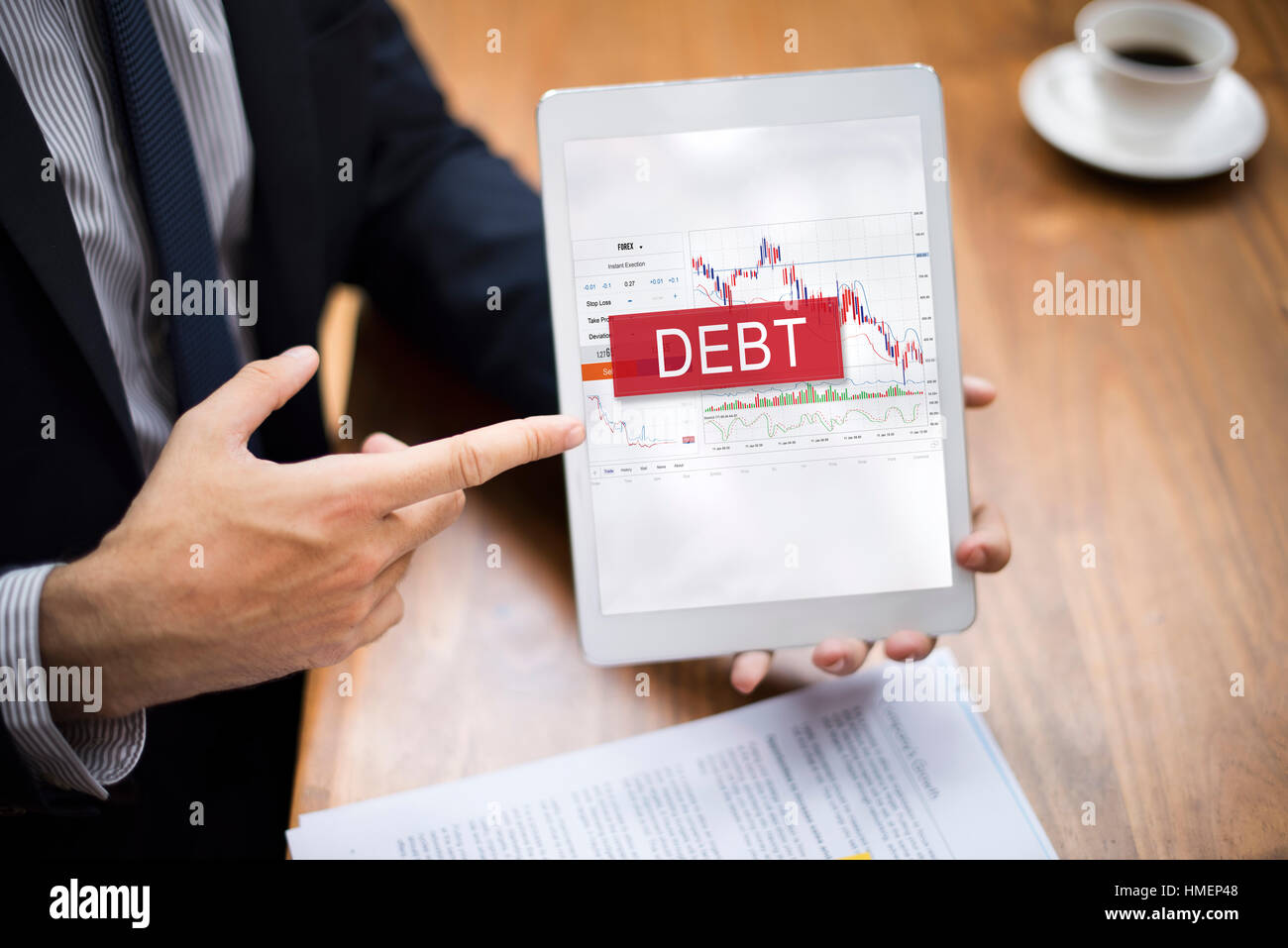 Tableau de la dette schéma graphique Concept Photo Stock - Alamy