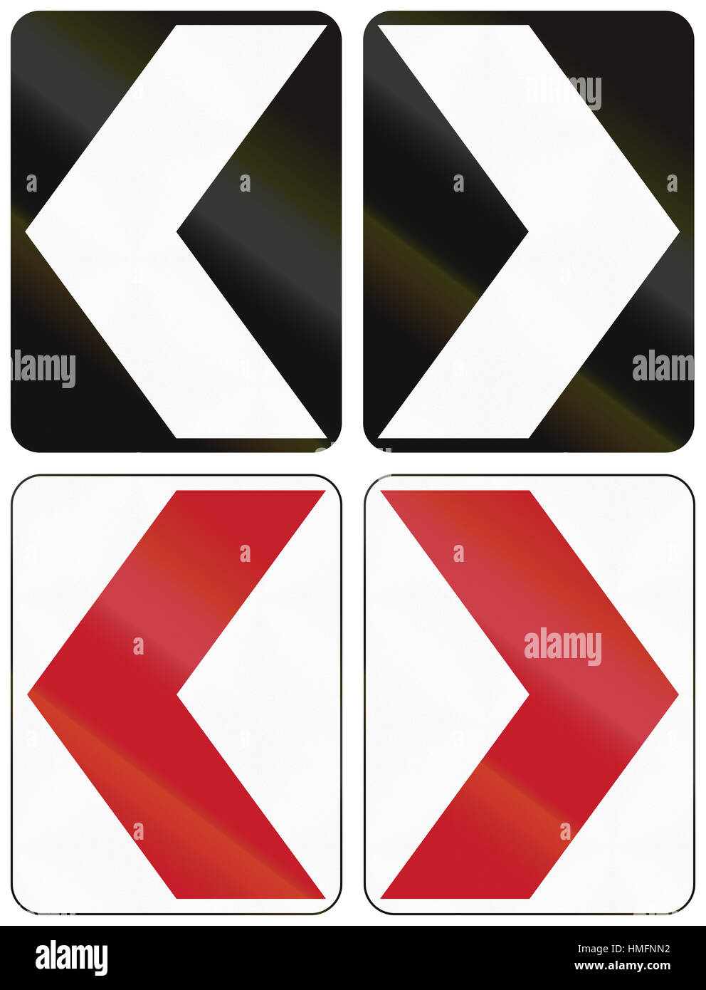 Panneau De Signalisation Chevron Banque d'images détourées - Alamy