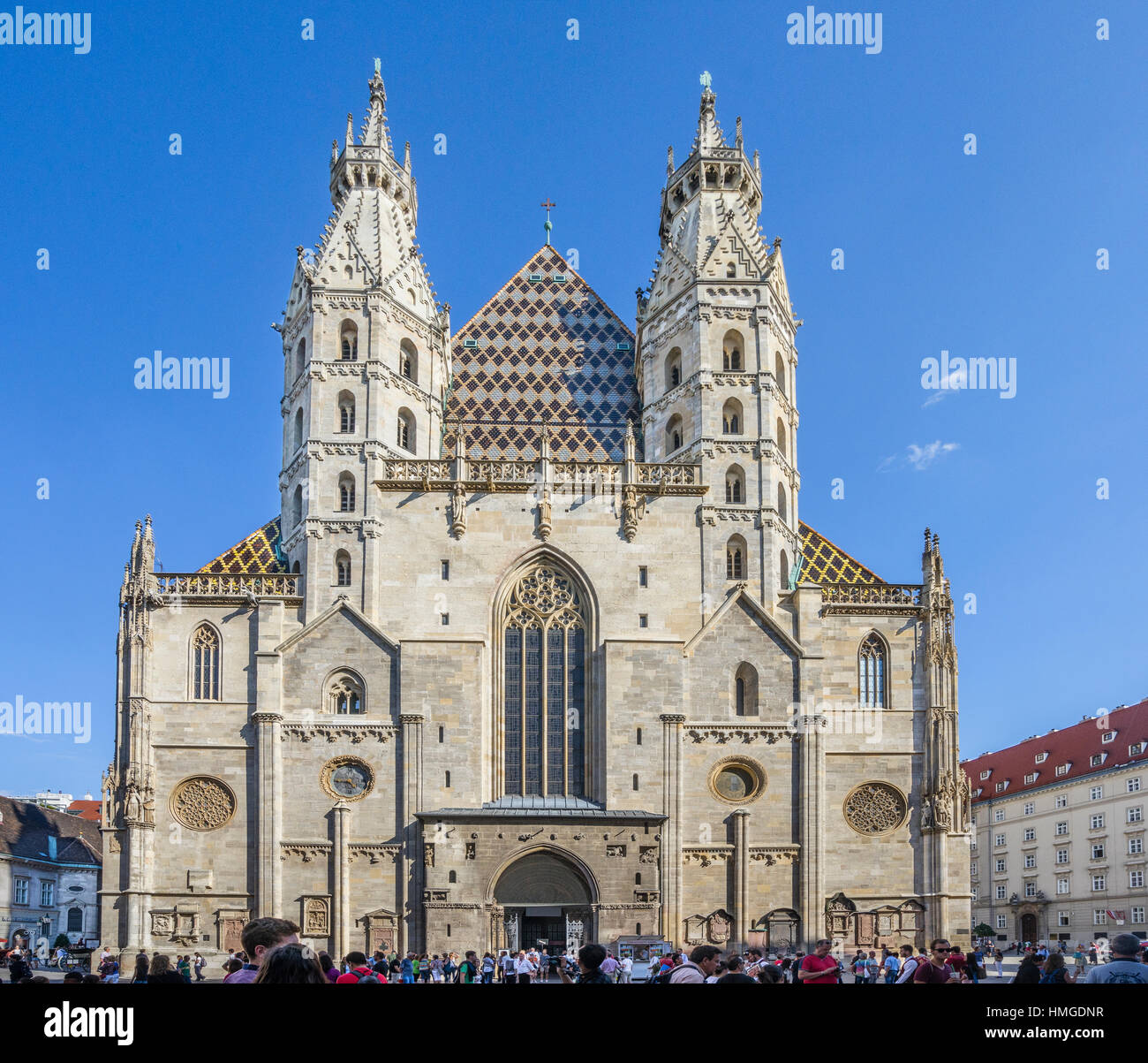 L'Autriche, Vienne, la cathédrale Saint-Étienne (Stephansdom), vue de ...