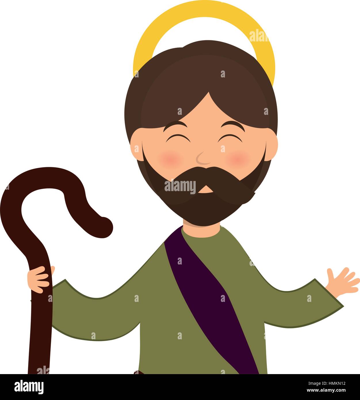 L'icône de saint joseph cartoon vector illustration graphic design ...