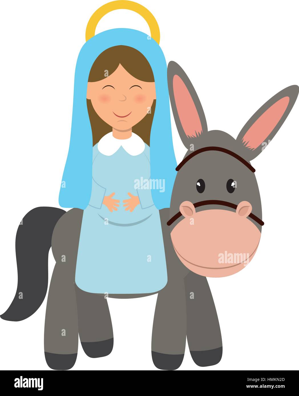 Sainte Vierge Marie icône cartoon vector illustration graphic design ...