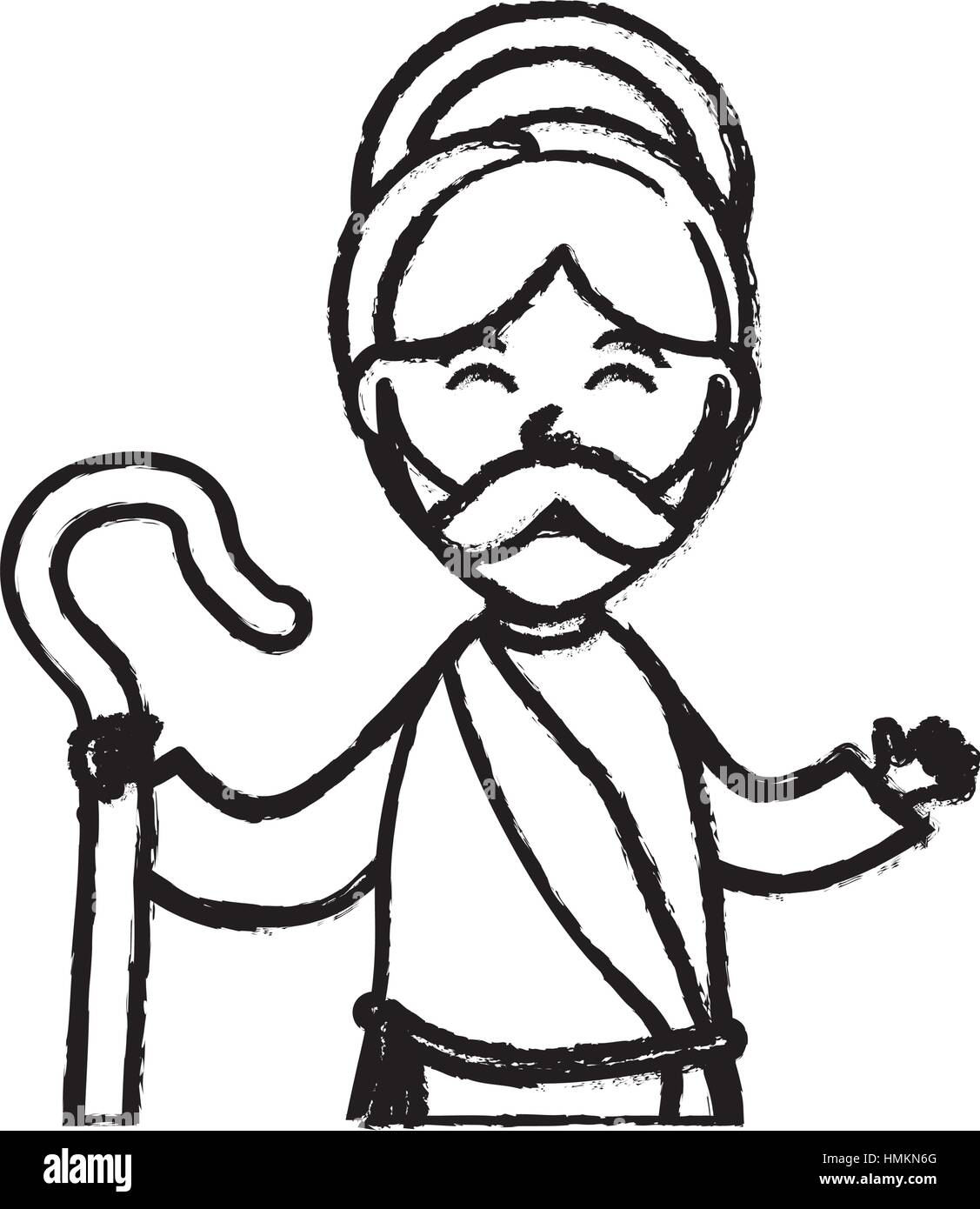 L'icône de saint joseph cartoon vector illustration graphic design ...