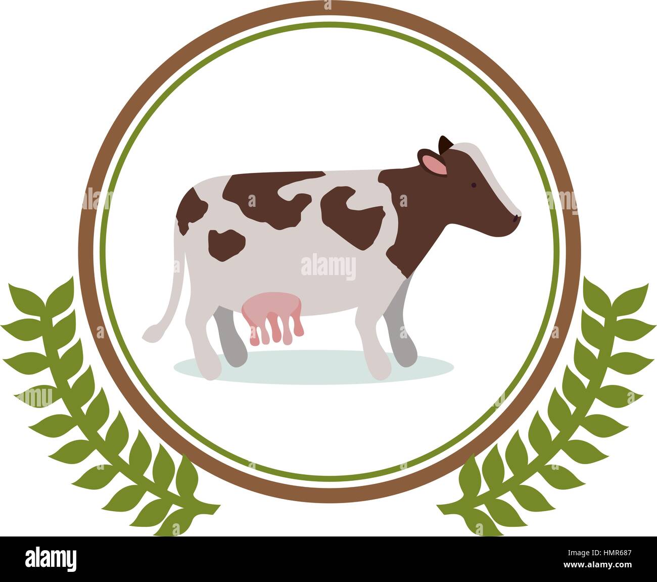 Symbole de lait de vache Image Vectorielle Stock - Alamy