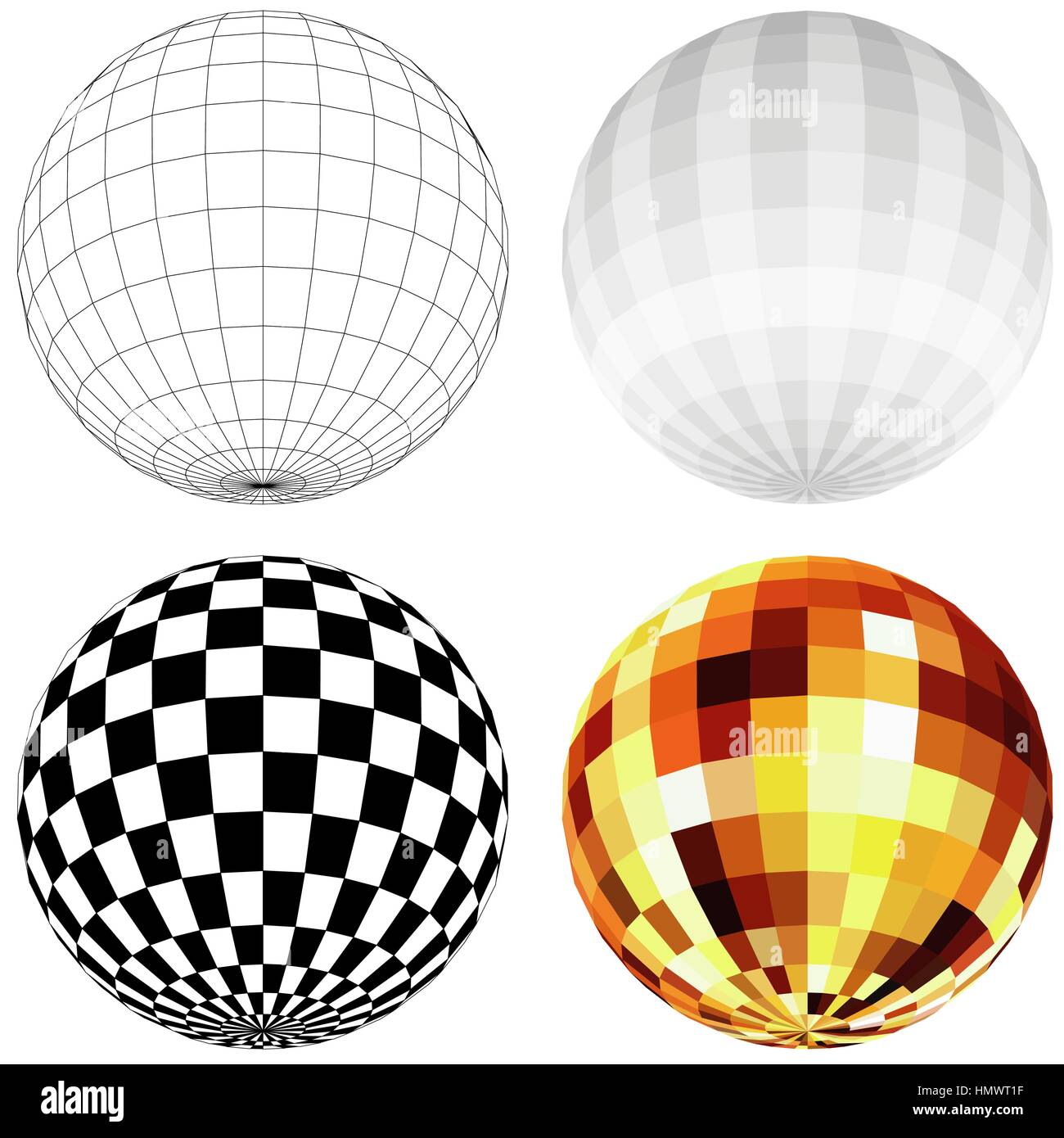 Motif boule disco Banque d'images détourées - Alamy