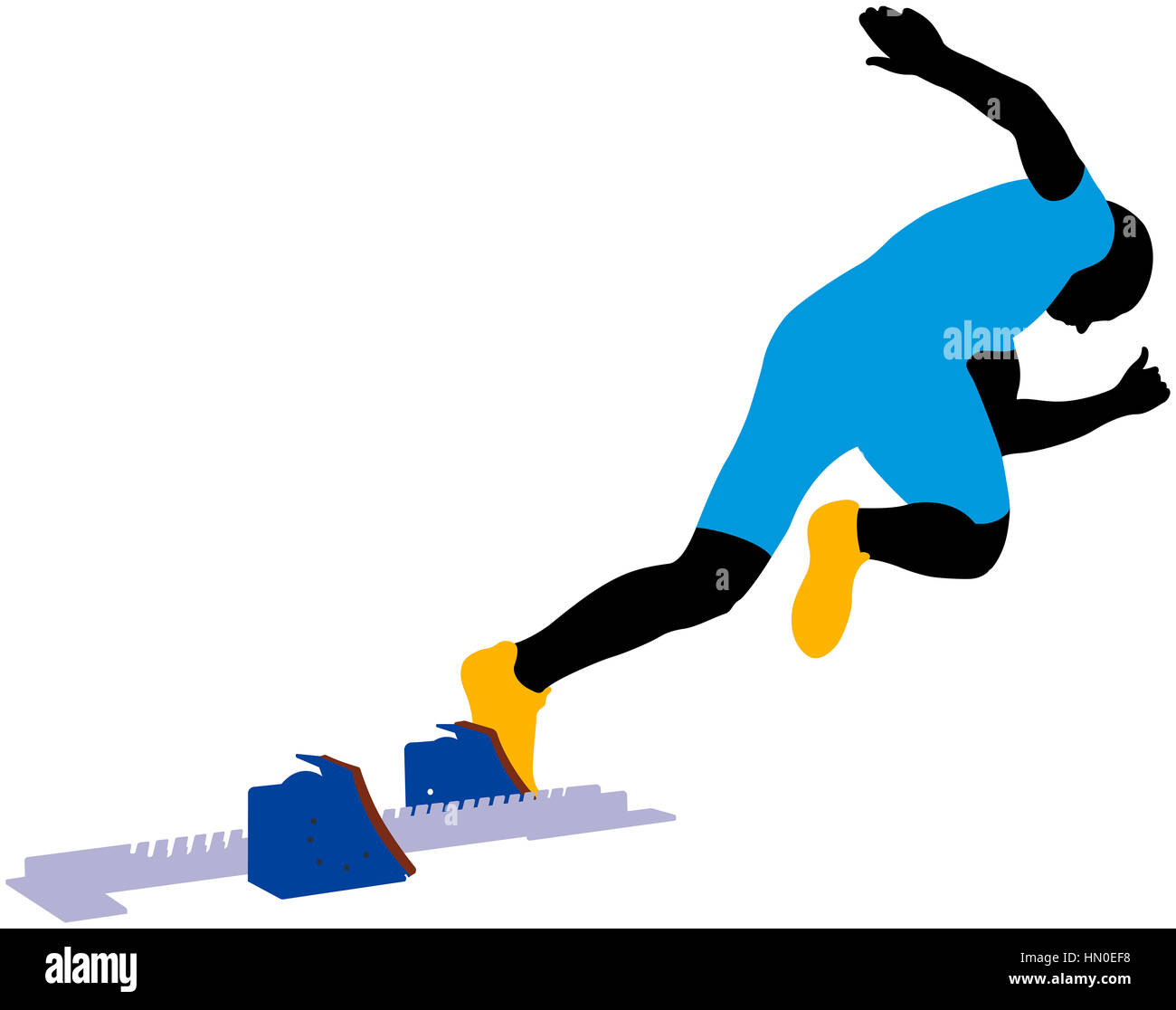 Starting blocks illustration Banque de photographies et d’images à ...