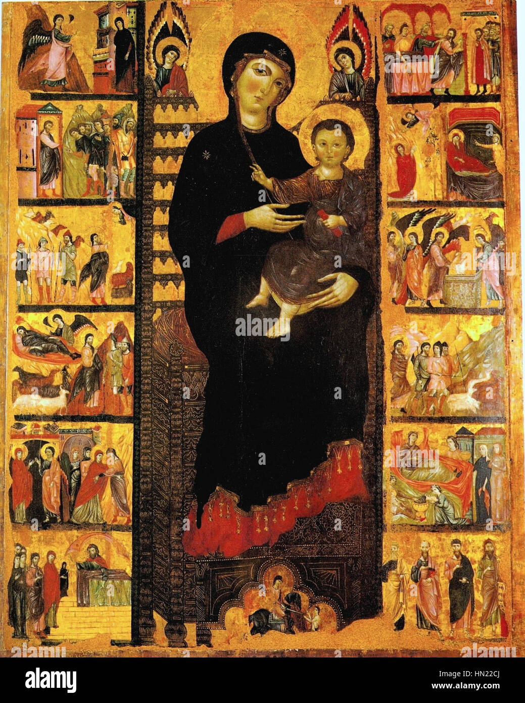 Master ofi San Martino vierge à l'enfant de Pise San Matteo Photo Stock ...