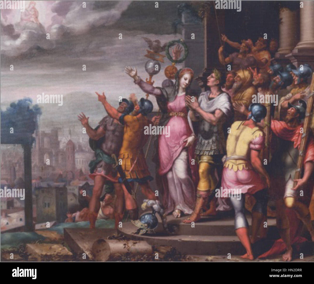 Luca Penni - Auguste et la Sibylle de Tibur Photo Stock - Alamy