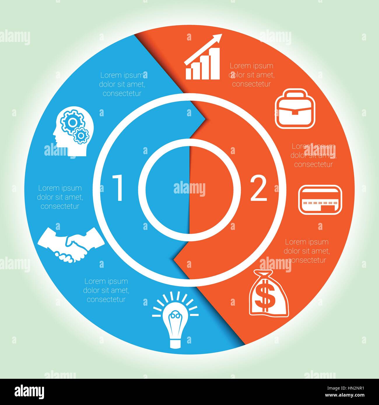Schéma cyclique de modèle pour l'Infographie carte de la région de ...