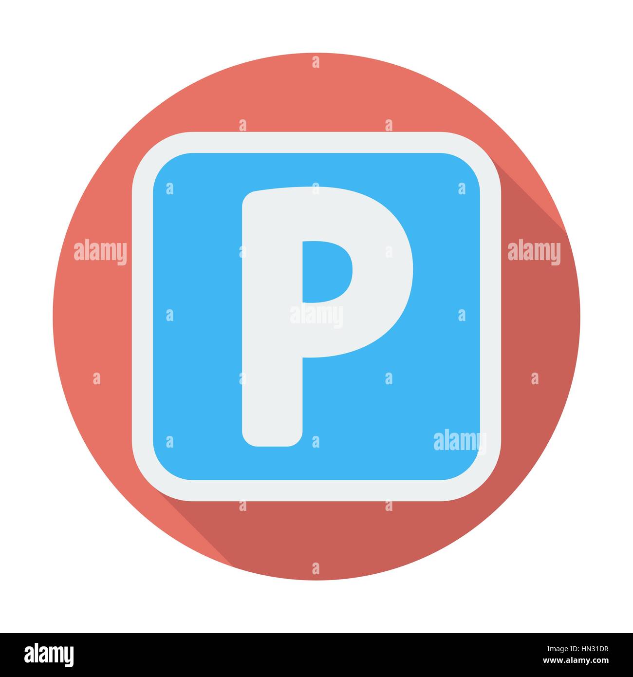 Symbole d'un parking. L'icône de couleur unique. Vector illustration ...