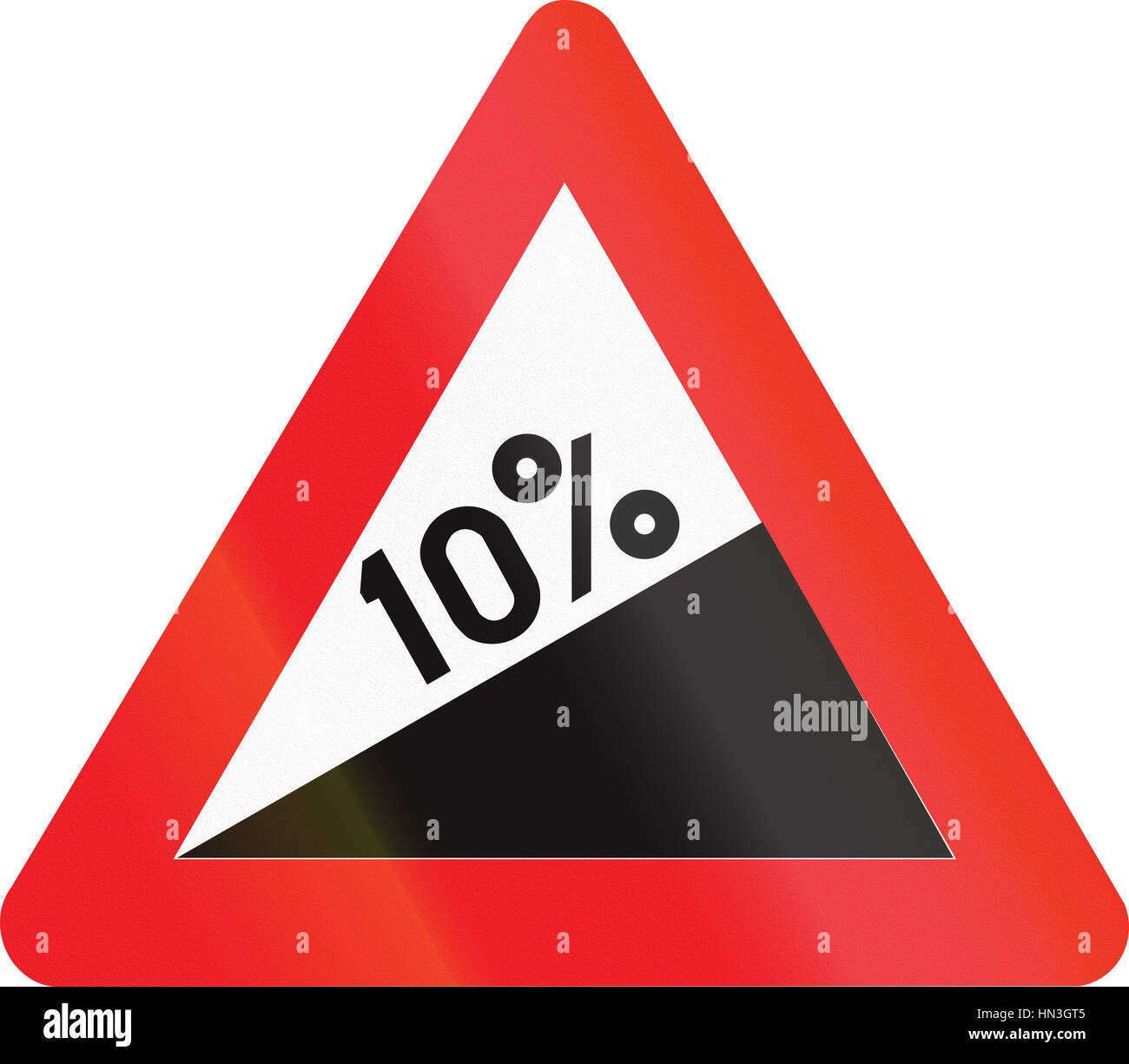 Panneau de signalisation en pente raide Banque de photographies et d ...