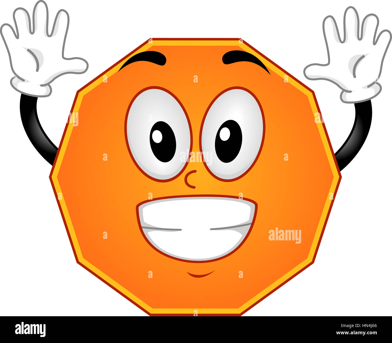 Doté d''une illustration mascotte Décagone montrant dix doigts Photo ...