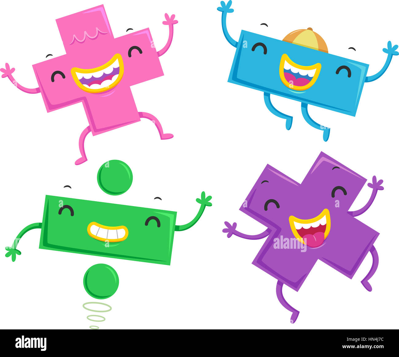 Mascot illustration des symboles mathématiques danser joyeusement Photo ...