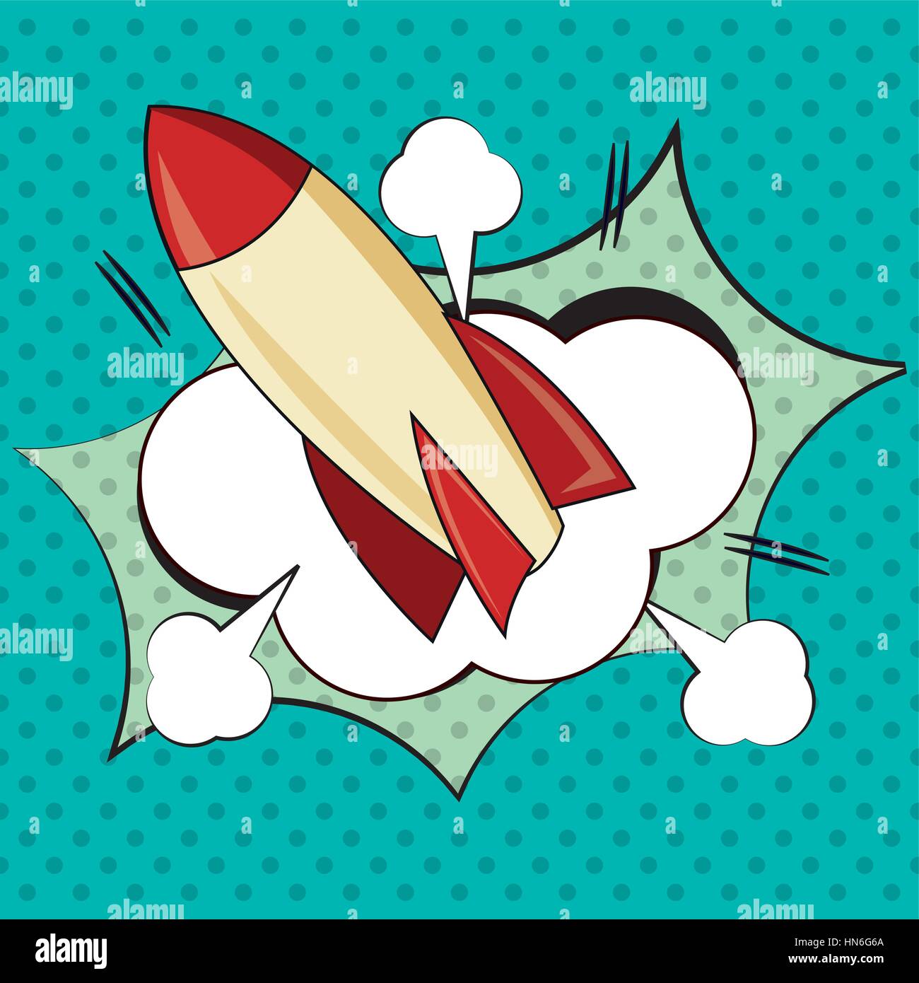 Comic book illustration rocket Banque de photographies et d’images à ...