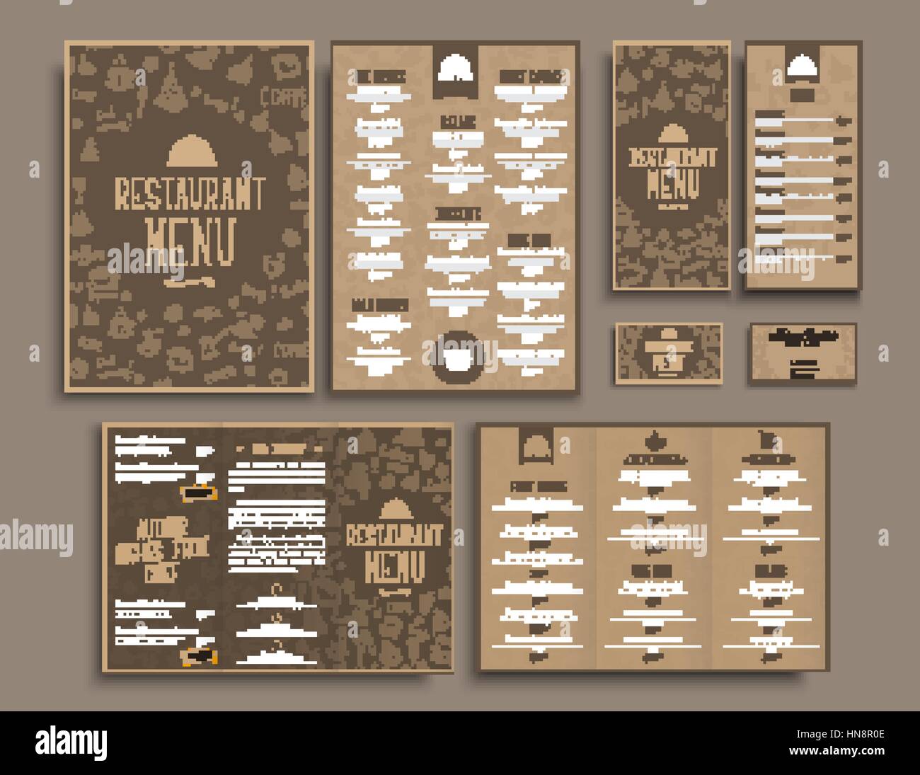 La conception d'un menu4, pliage des brochures, dépliants et cartes de ...