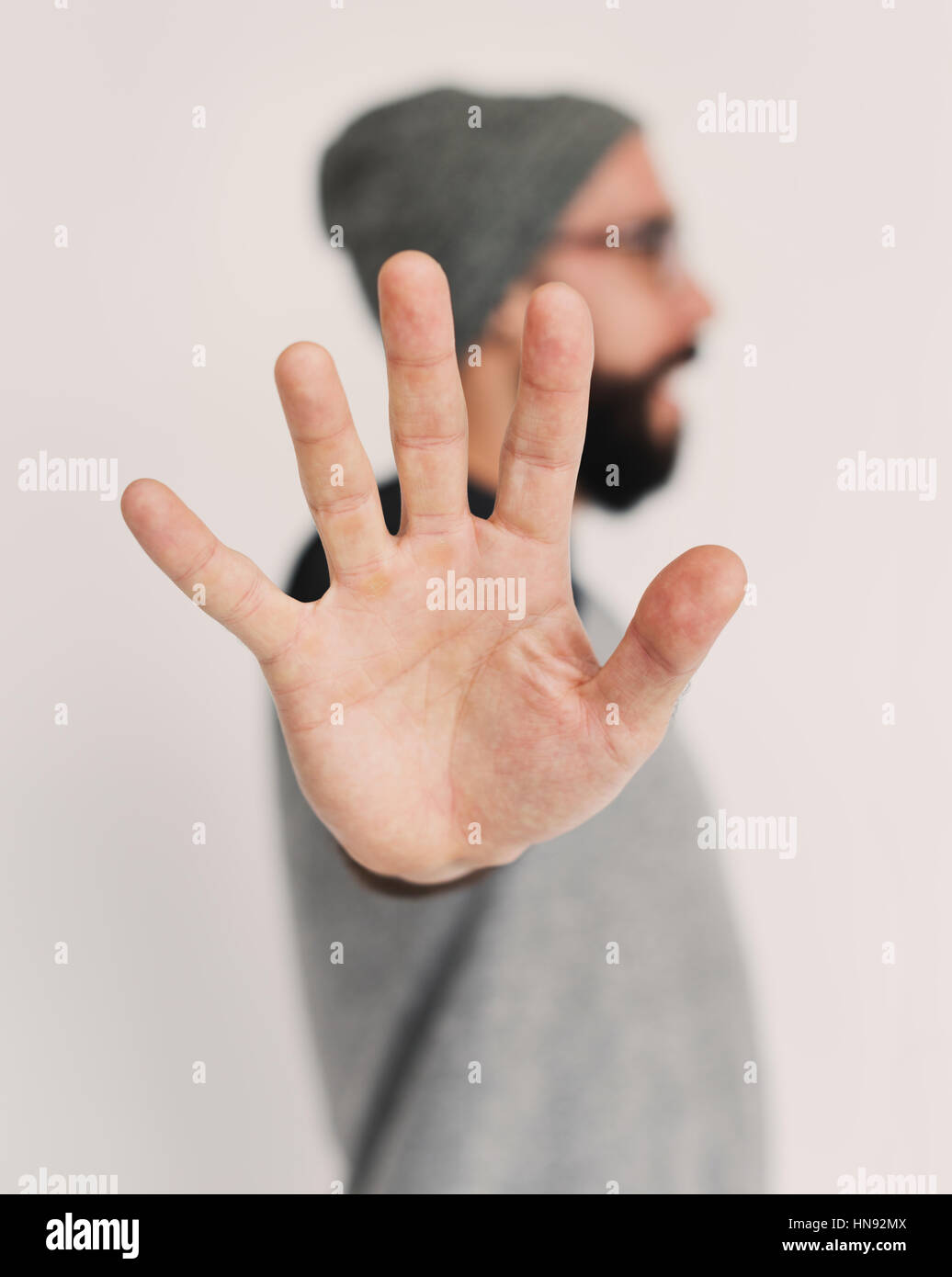 Stop hand Banque de photographies et d’images à haute résolution - Alamy