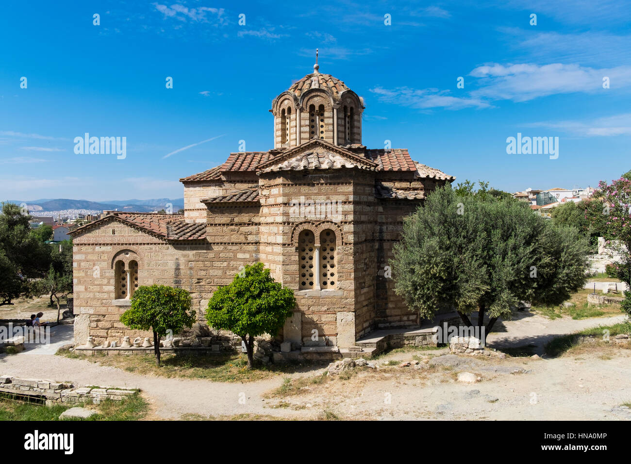L'église grecque-orthodoxe byzantin, l'ancienne Agora, Athènes, Grèce ...