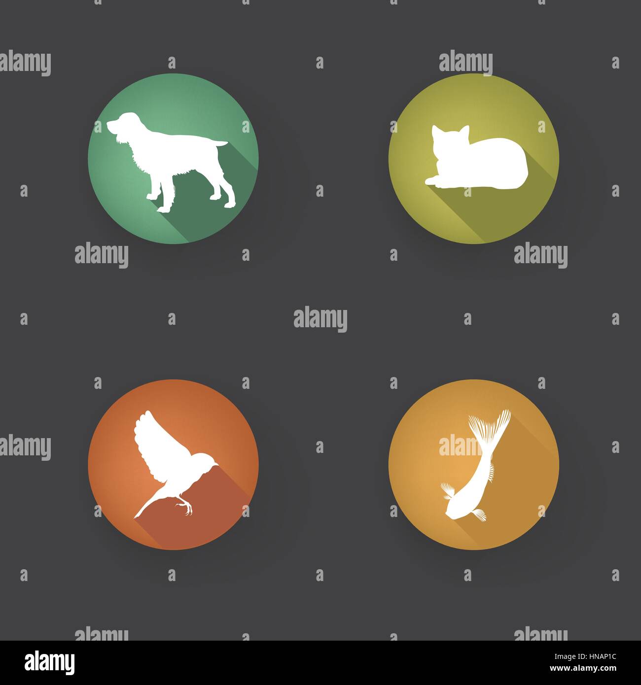 Animal icons set. vet. collection de symboles animaux vecteur ...