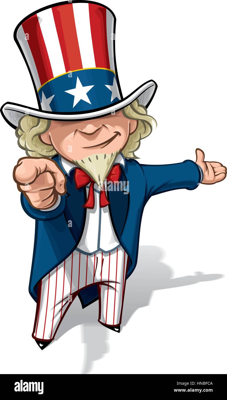 Uncle sam pointing Banque d'images vectorielles - Alamy