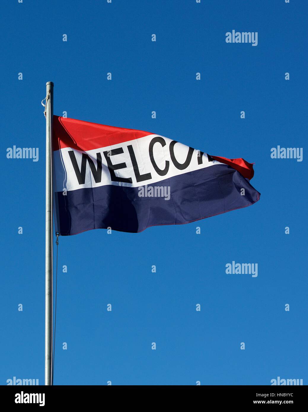 Welcome flag Banque de photographies et d’images à haute résolution - Alamy