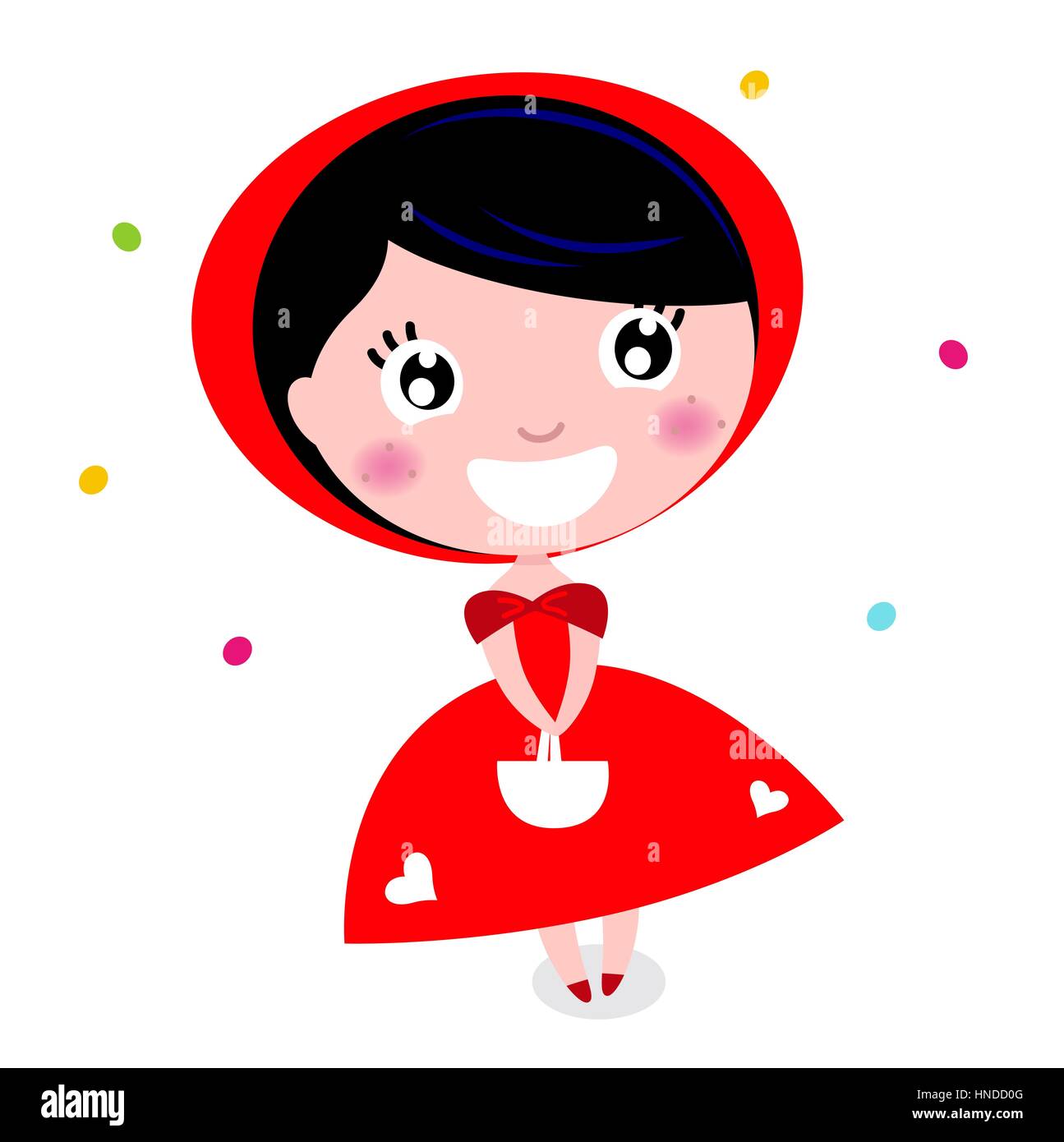 Illustration petit chaperon rouge Banque d'images détourées - Alamy