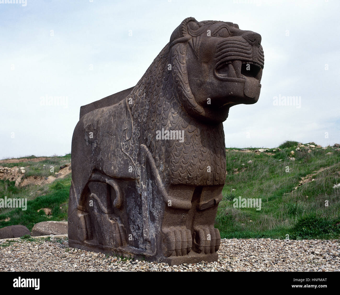 Basalte colossal lion. Ain Dara. Site archéologique. Syro-Hittite. À l ...