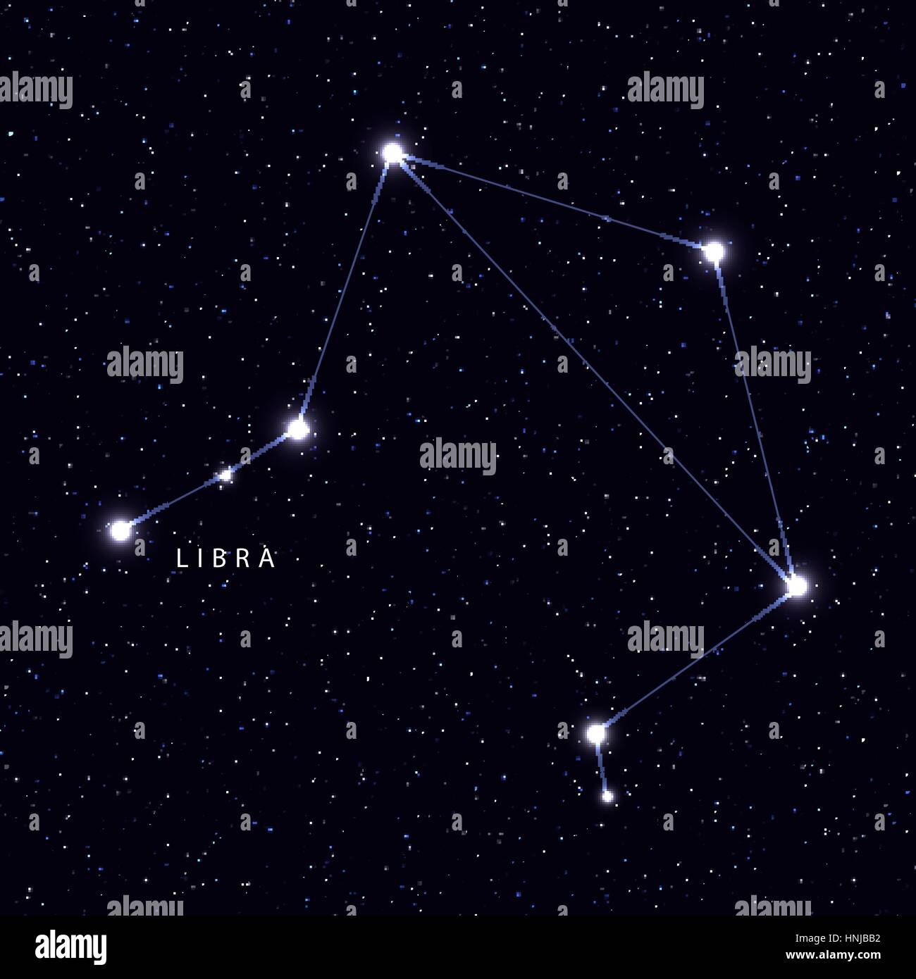 Carte du ciel avec le nom des étoiles et constellations. Constellation ...