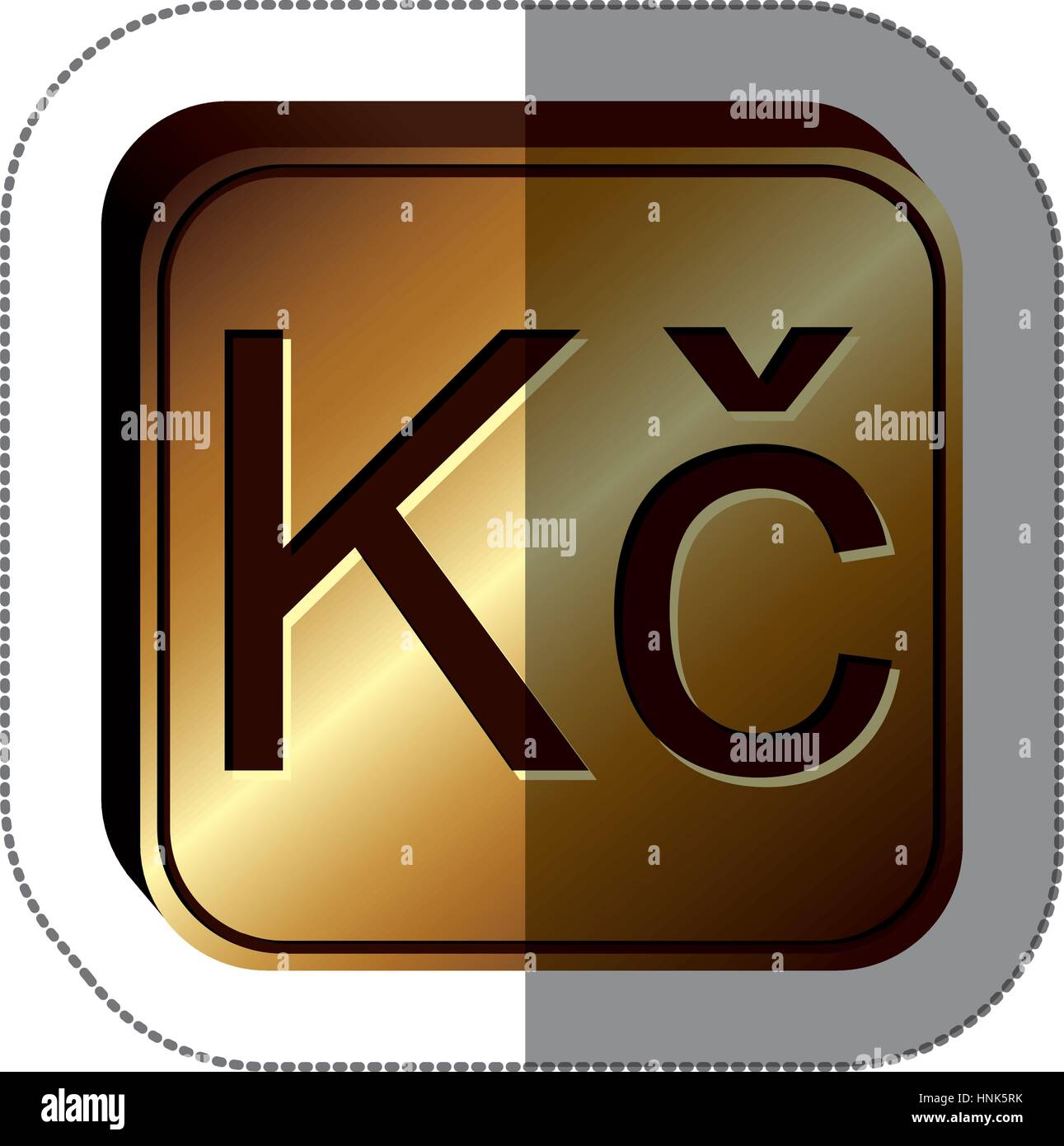 La couronne tchèque icône symbole monétaire, vector illustration Image ...