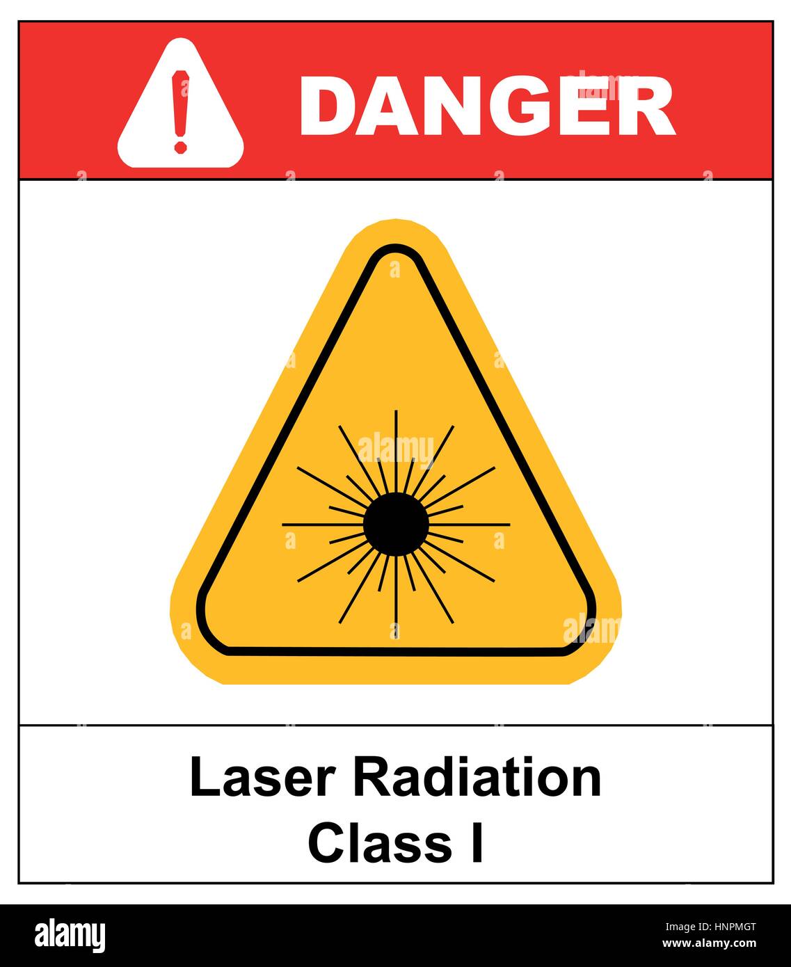Laser radiation warning label Banque de photographies et d’images à ...