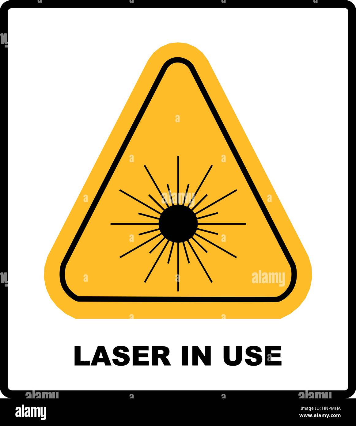 Class laser radiation warning label Banque de photographies et d’images ...