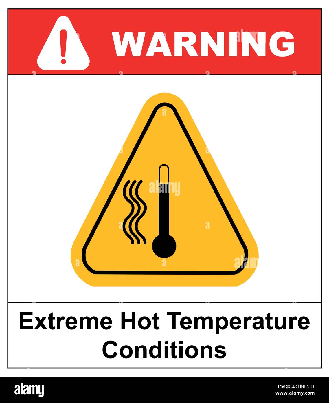Vector de haute température extrême, signe des conditions de ...